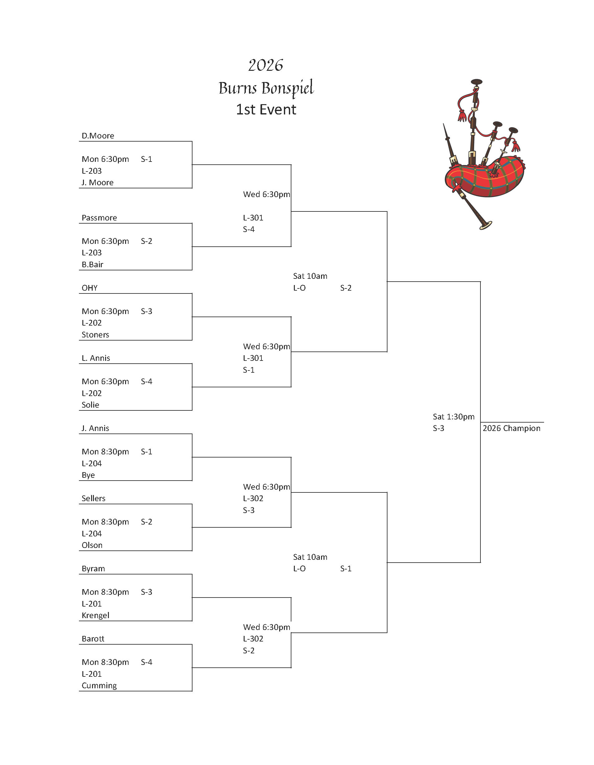 Heather Curling Club - Mapleton, MN - Burns Spiel Week-Bonspiels